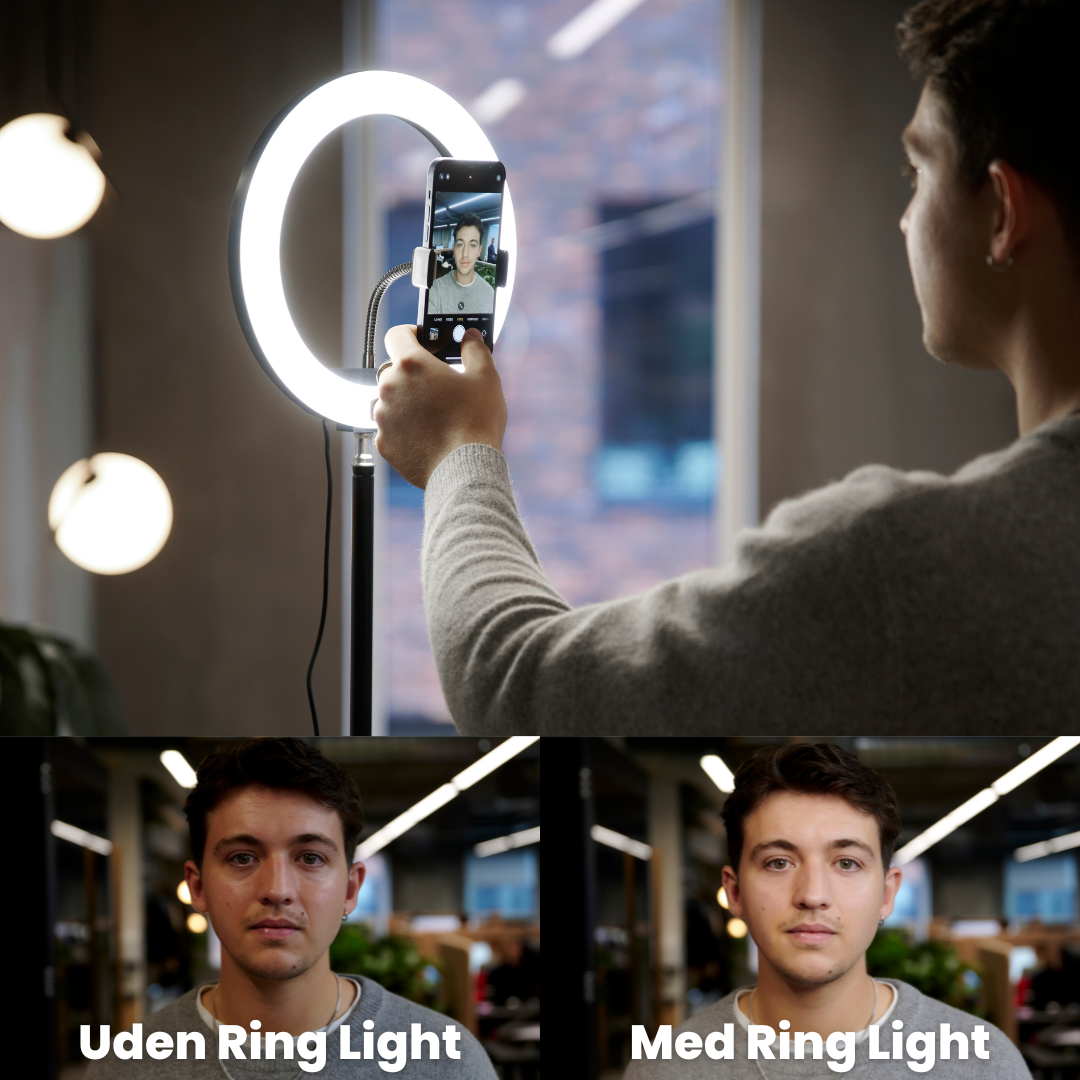 Ring Light med stativ | Selfietime.dk